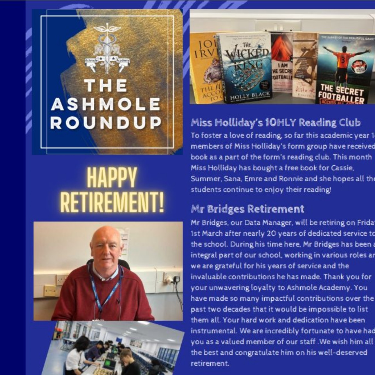 Ashmole Academy - Click Here to Read our Latest Round-up