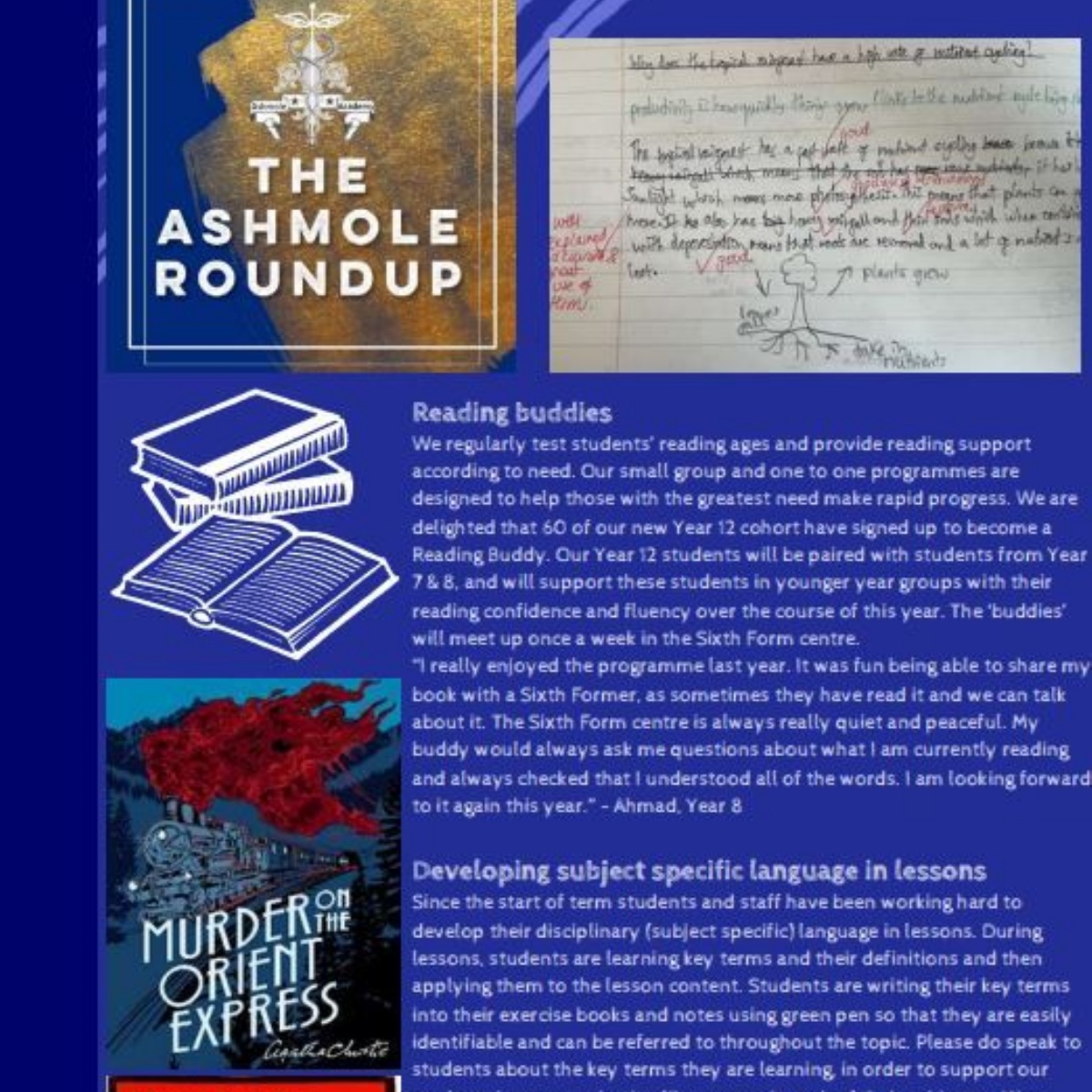 Ashmole Academy - Click Here to Read our News Roundup!